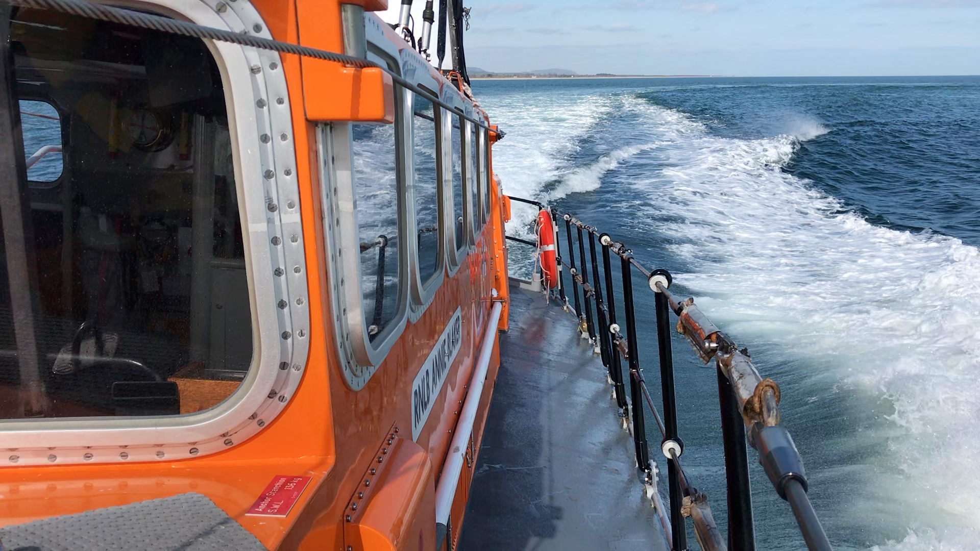 Wicklow RNLI, County Wicklow, Ireland, March 2019: On exercise aboard ...